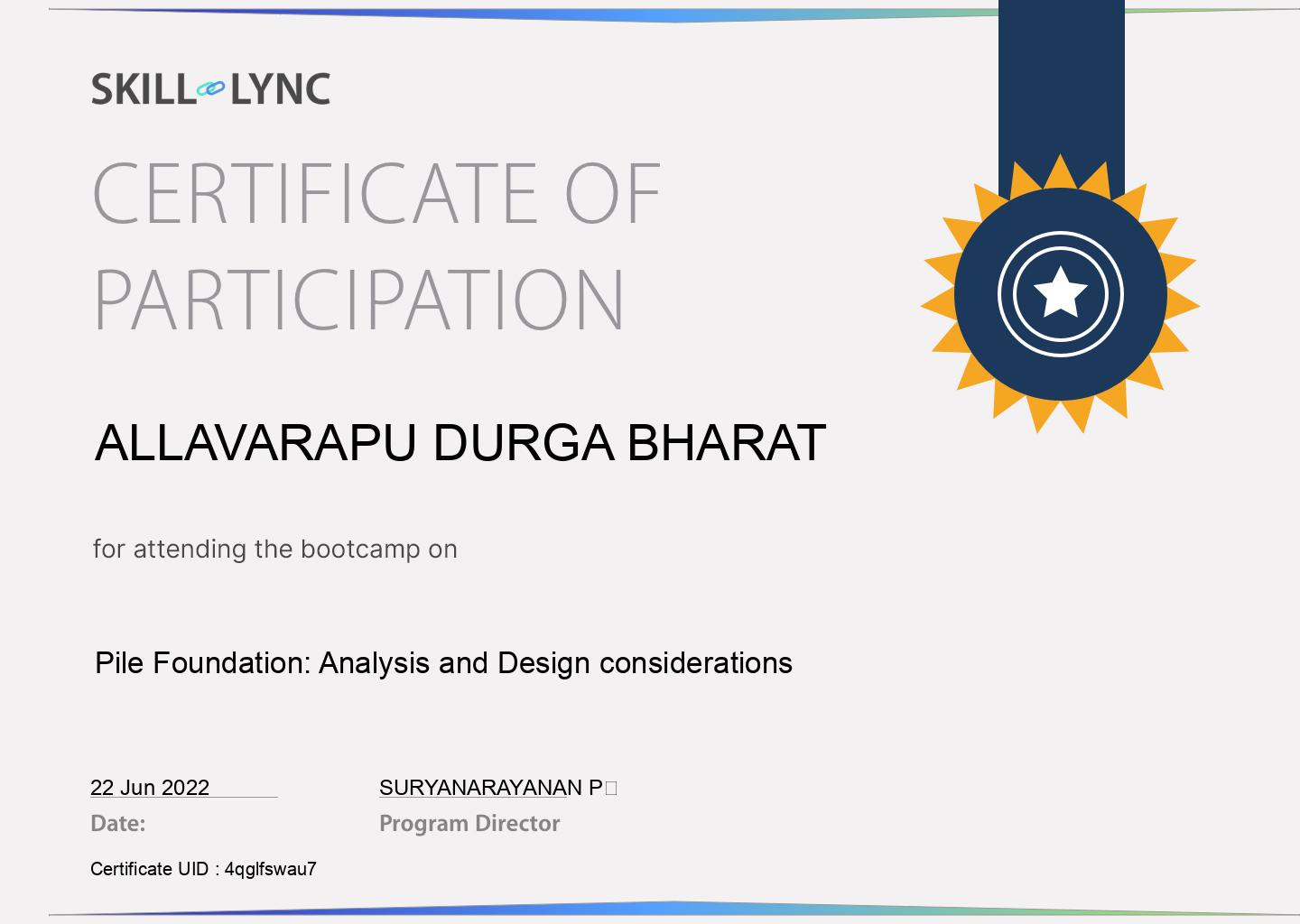 Certificate