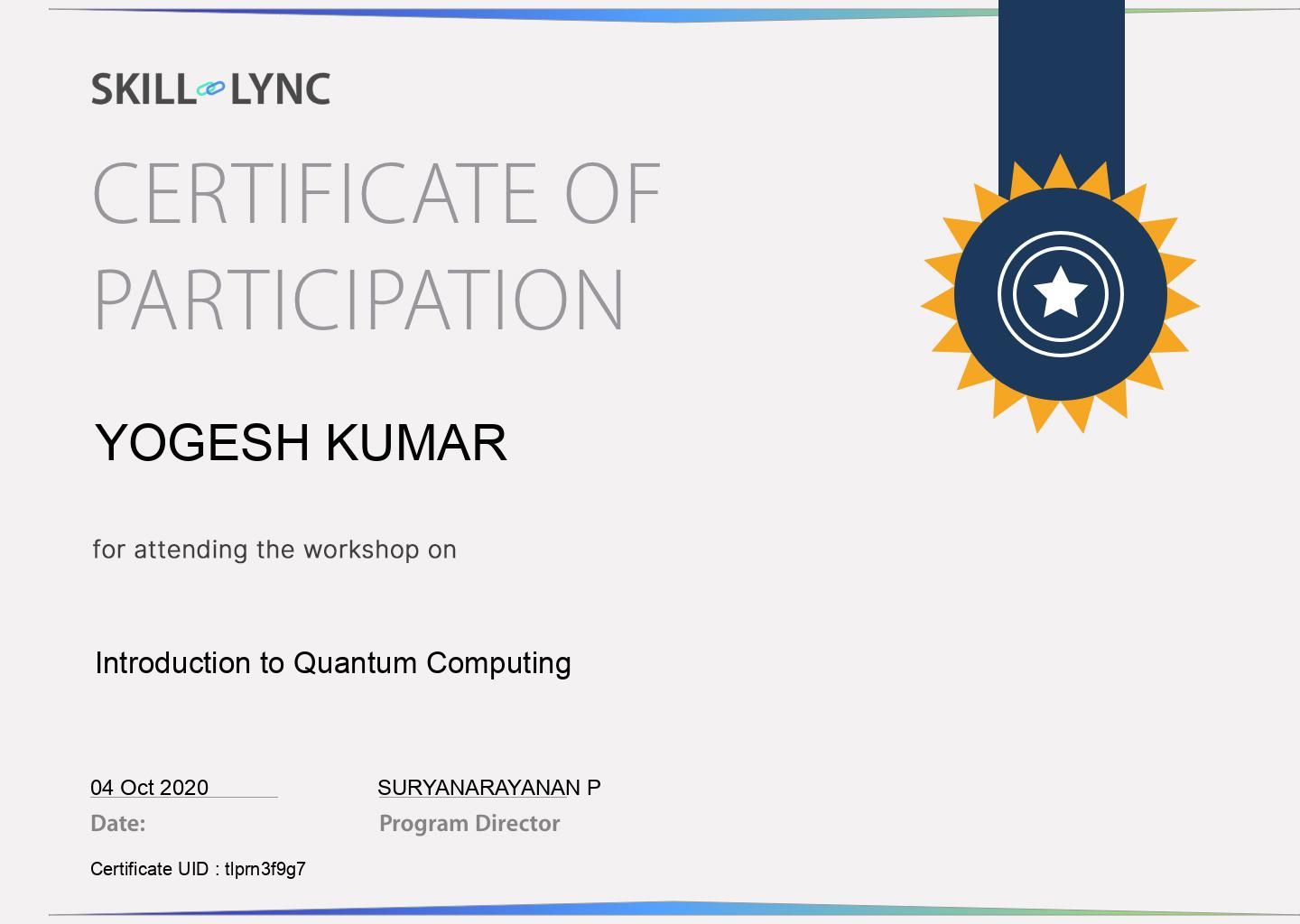 Certificate